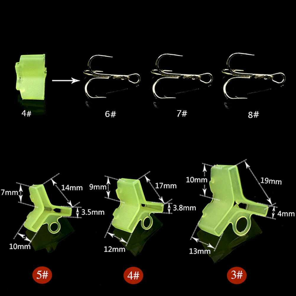 Buy 10Pcs Durable Fishing Treble Hooks Jig Covers Case Bonnets Caps ...