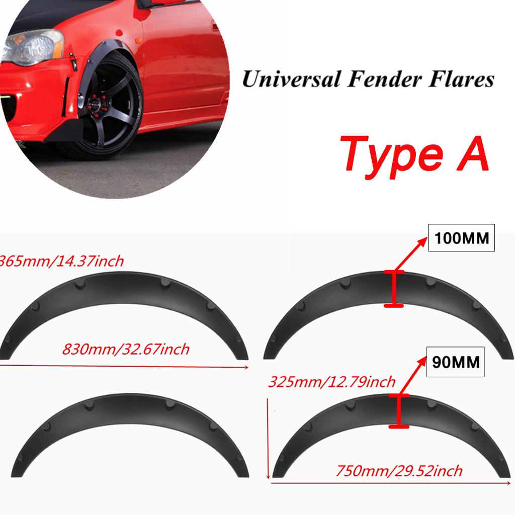 Buy 4Pcs Wide Body Fender Flares Wheel Cover Car Modified Flexible ...