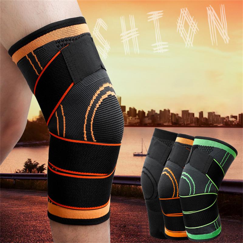 1 Piece Sports Knee Pads Men's Compression Elastic Nylon Fitness Gear ...