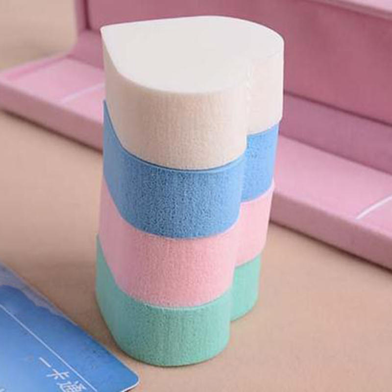 4pcs/set Heart Shaped Face Care Powder Puff Cosmetic Makeup Sponge Pad ...