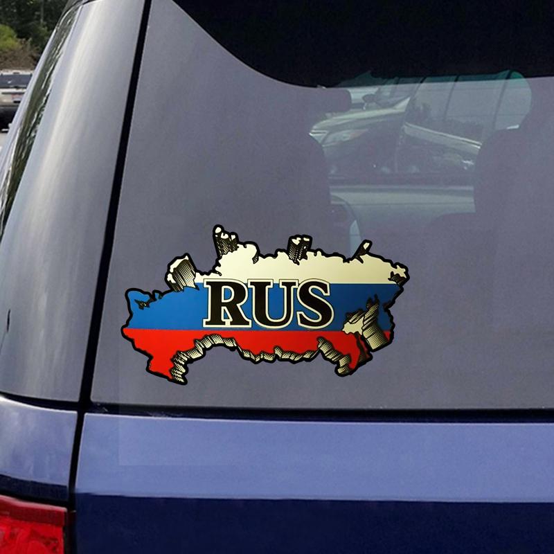 Map of RUS Sticker on Cars PVC Cool Stickers for Auto Window decal ...