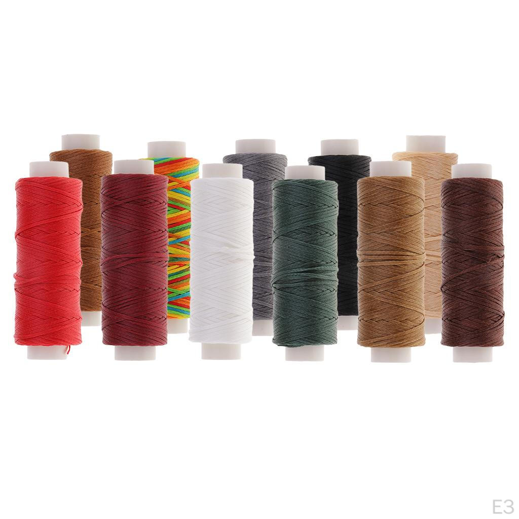Buy 1 Roll Flat Waxed Polyester Thread Cord for Sewing Accessories Red ...