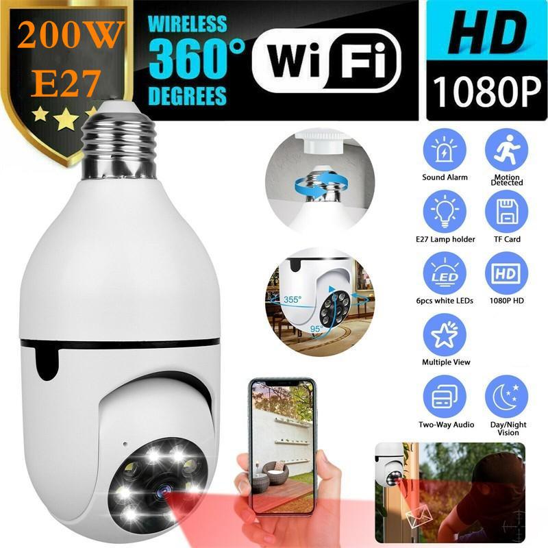 Buy 200W E27 Panoramic Bulb Camera HD 1080P Home Security CCTV Camera ...