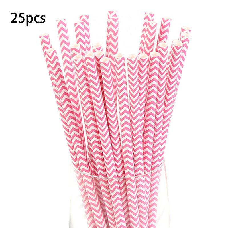 25PCS Drink Paper Straws Birthday Wedding Festival Event Party Decor ...