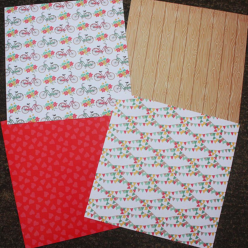Buy 24 Sheets Rose Craft Paper Pads Cutting Dies Art Background Origami ...