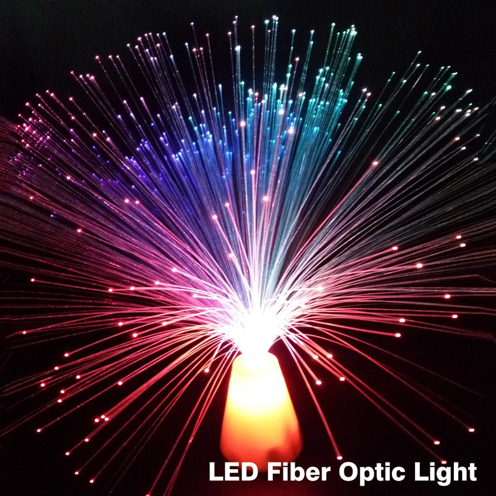 Buy Multi Color Changing LED Fiber Optic Night Light Lamp Stand ...