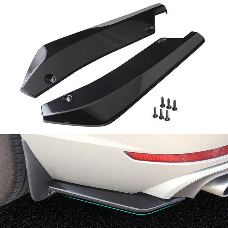 Cheap 2# Universal Gloss Black Rear Bumper Lip Winglets Side Skirt ...