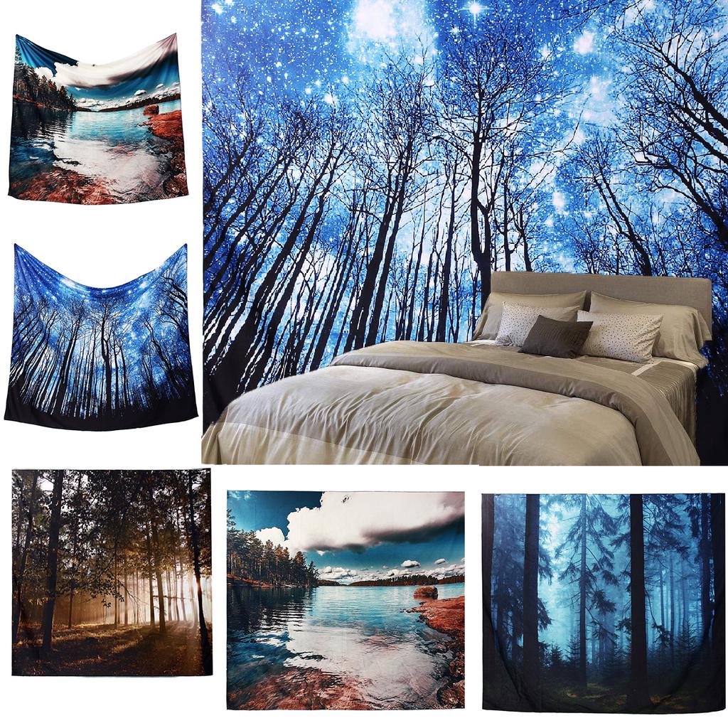 Buy 30x150CM Beautiful Natural Forest Printed Large Wall Tapestry Cheap ...