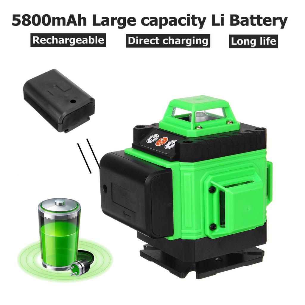 Buy 16 Line 4D Green Laser Level Waterproof Green Wall Bracket Cross ...
