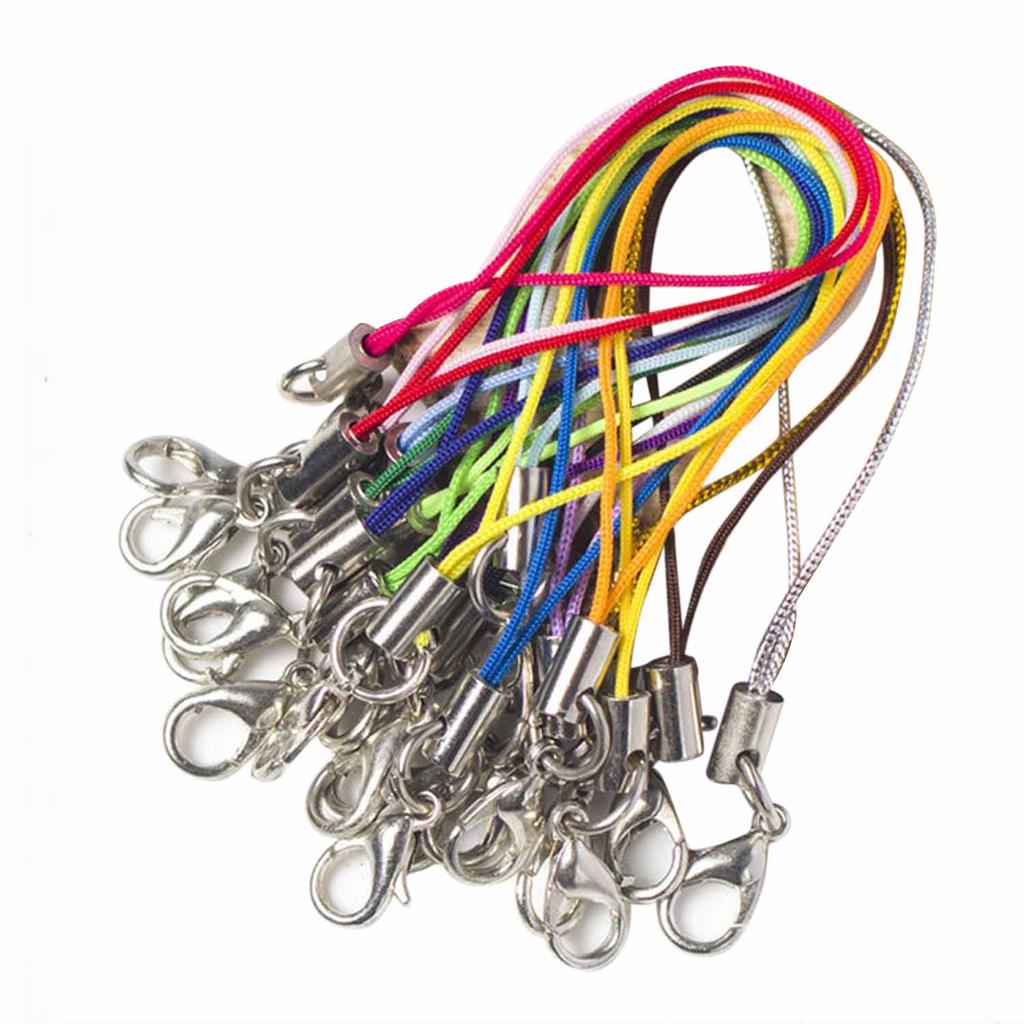 Buy 100PCS Assorted Colors Lobster Clasp Lanyards Ropes Cords Cell ...