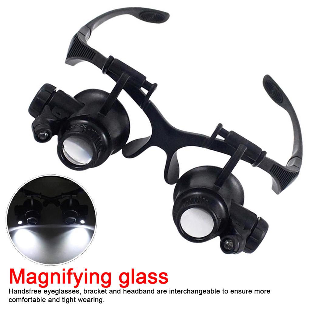 with Clamp and Alligator Clips Magnifying Glass Stand Led Light ...