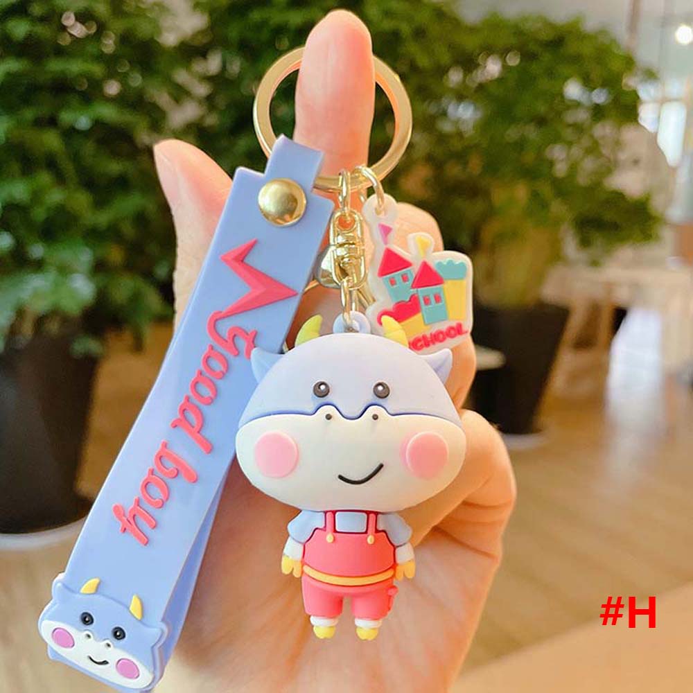 Buy Creative Keyring Jewelry Cow Car Ornaments Animal Bag Charm Cow ...