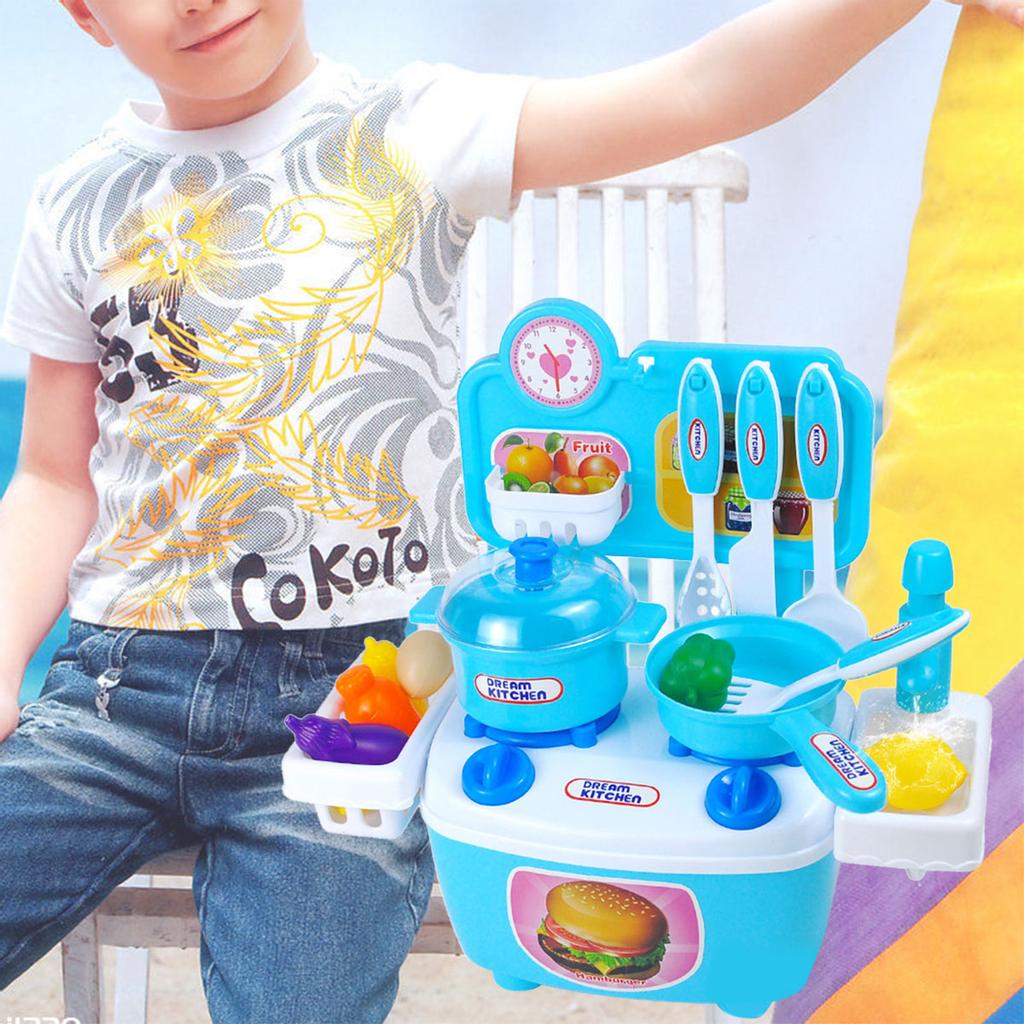 Buy 1 Set 24 Pcs Kitchen Pretend Cooking Toys Role Play Kitchen ...