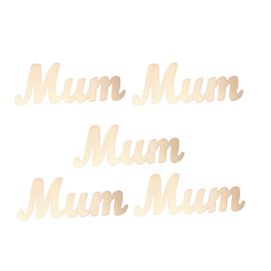 Buy Mum Sign Wood Letters Wooden Plaque Wall Hangings Words Home Decor ...