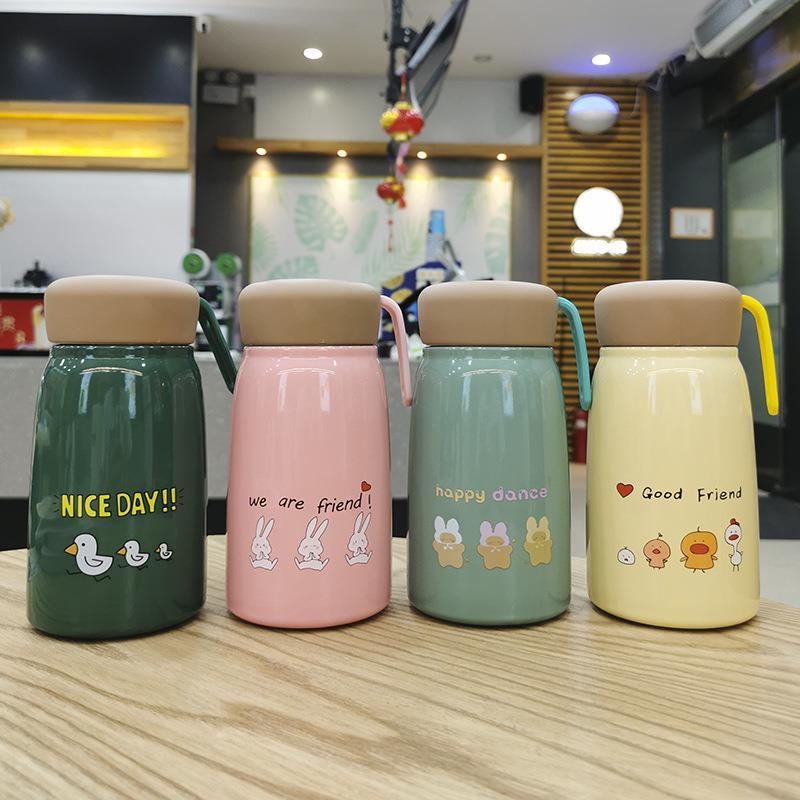 Buy Kawaii Water Bottle 304 Stainless Steel Thermos Bottle Thermal Cup ...