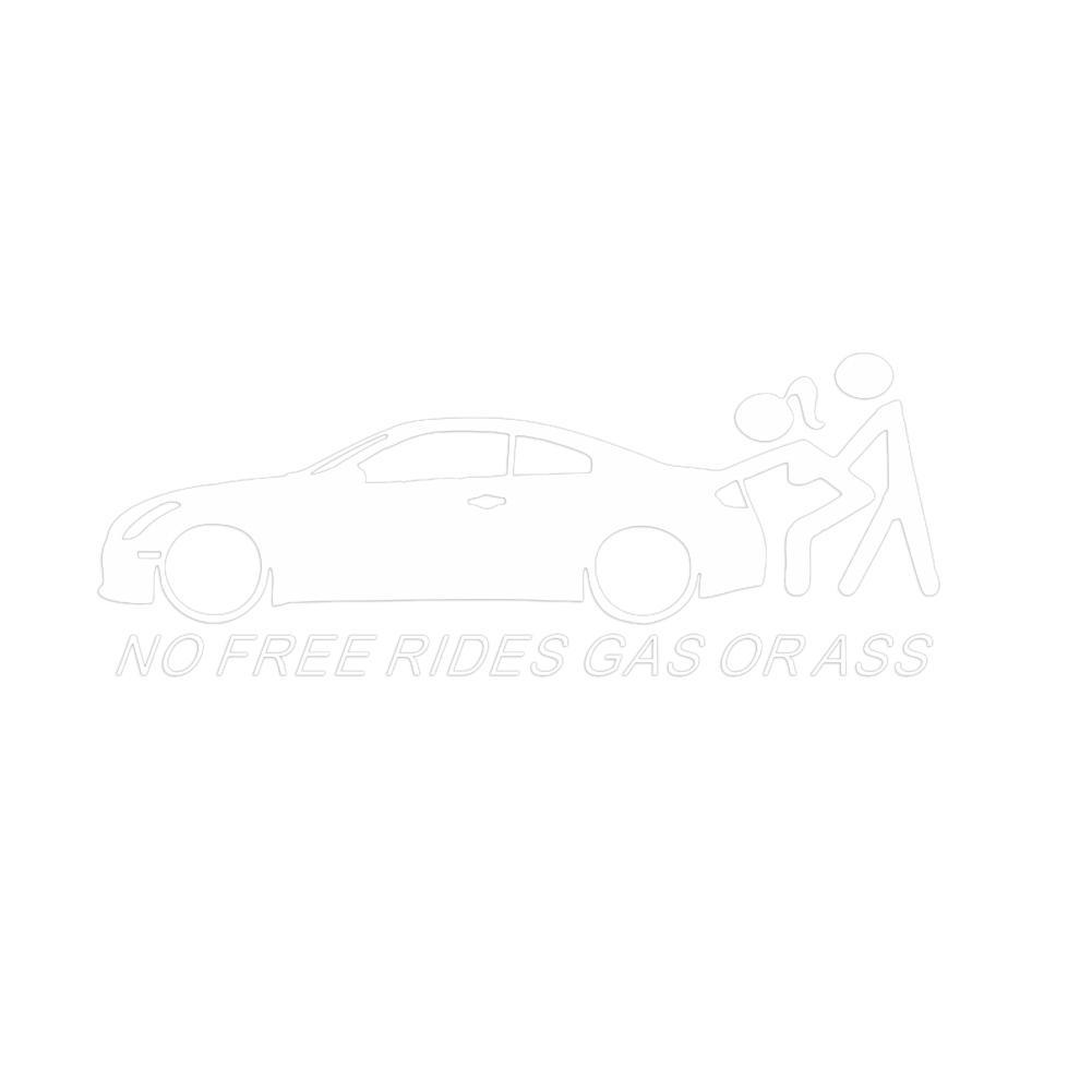 Buy NO FREE RIDES GAS OR ASS Funny Car Sticker Auto Window Bumper ...