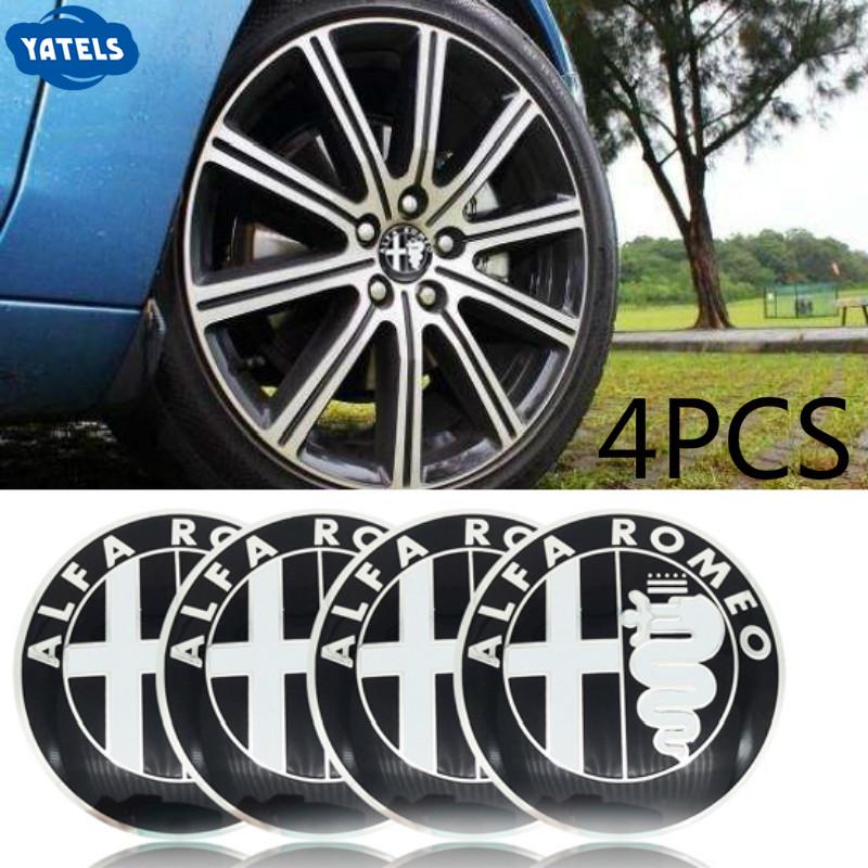 Buy 4 Pc 56mm Central Hub Wheel Cap Sticker Rim Logo Badge for Alfa ...
