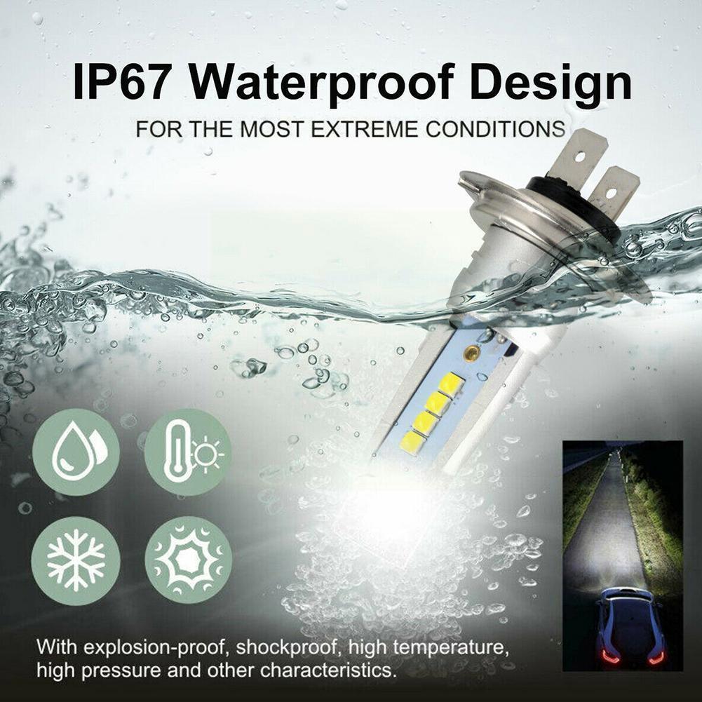 Cheap 1pcs H7 3030 Led Headlight Light Bulb Kit 6000k White Lamp 55w Yellow White Chip 6000lm ...