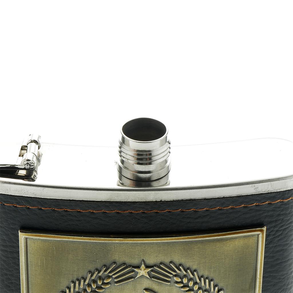 Russia High Grade Hip Flask 230ml/8oz Stainless Steel Flagon Whiskey ...