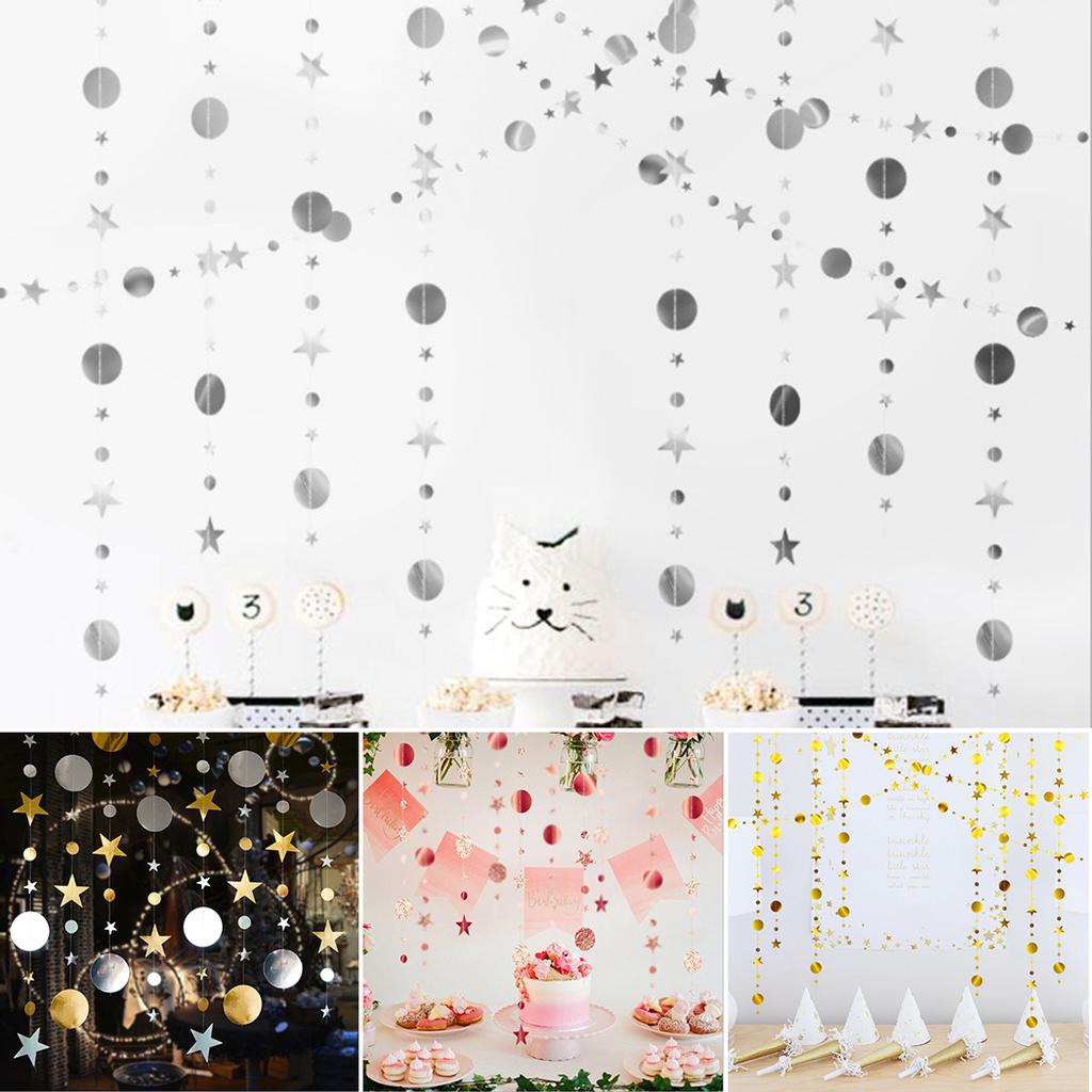 Buy 4M Circle Round Stars Paper Banner Baby Shower Party Decoration ...
