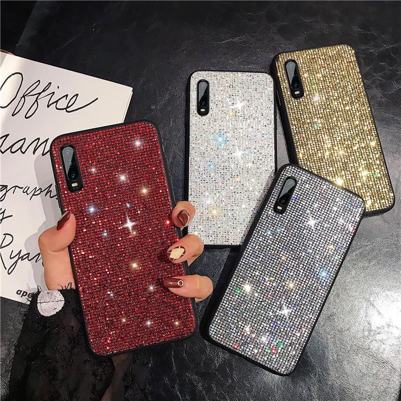 Buy Luxury Glitter Solid Color Hard PC Phone Case for Huawei Honor 20 ...