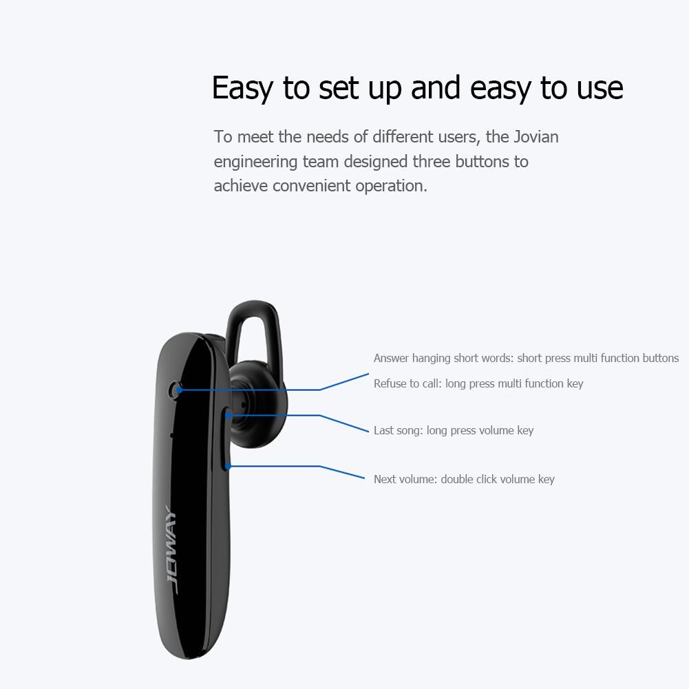 Buy JOWAY H58 Wireless Bluetooth 4.2 Earphone Business Headset with ...