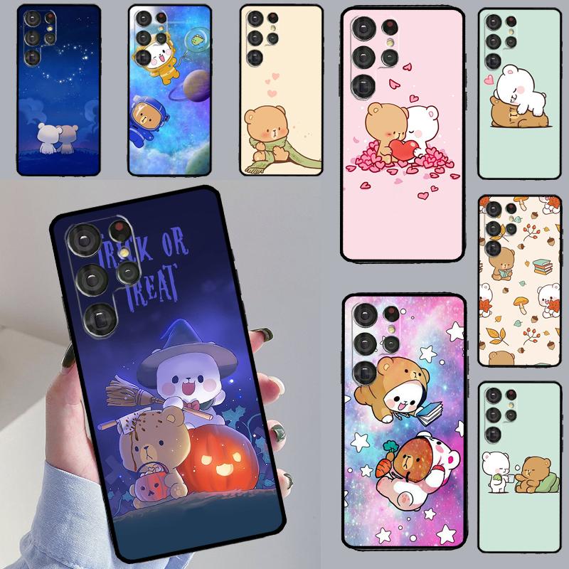 Buy Milk Mocha Bear Case For Samsung Galaxy S22 Ultra S8 S9 S10 Note 10 Plus Note 20 S21 Ultra ...