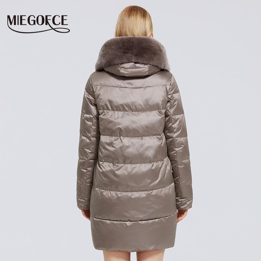 Buy MIEGOFCE Winter New Women's Cotton Coat With Stylish Fur Collar Rex ...