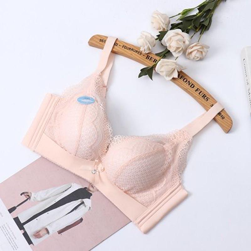 Cheap Large Size Women Lace Bras Beauty Back Gathered Bra Front Buckle ...