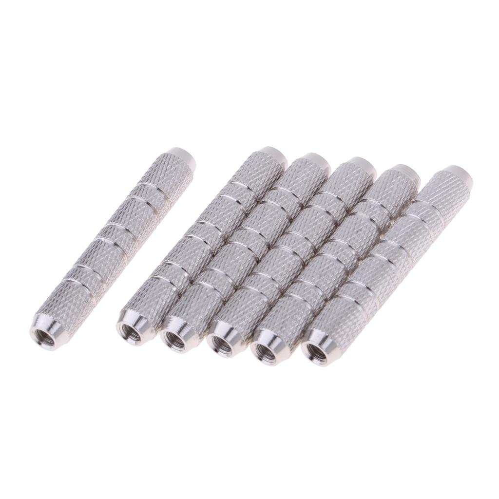 6 Pieces Nickel Plated Steel Darts Stems Medium Dart Shaft Single Tube ...