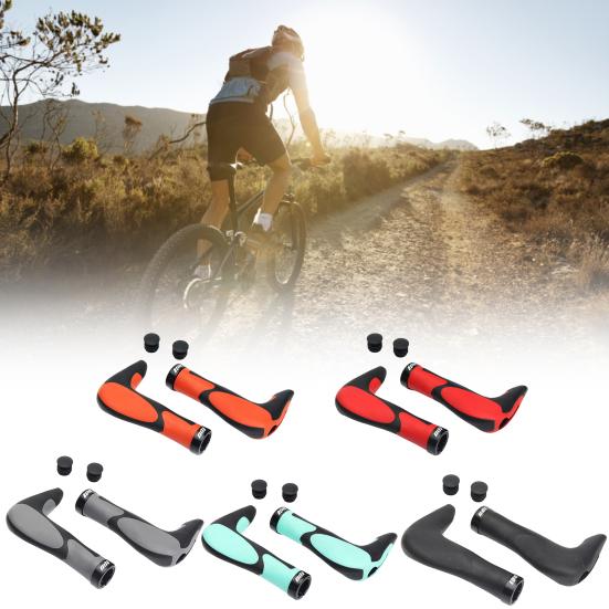 Buy 1 Pair Bike Handlebar Grip Soft Texture Comfortable Silicone Useful ...