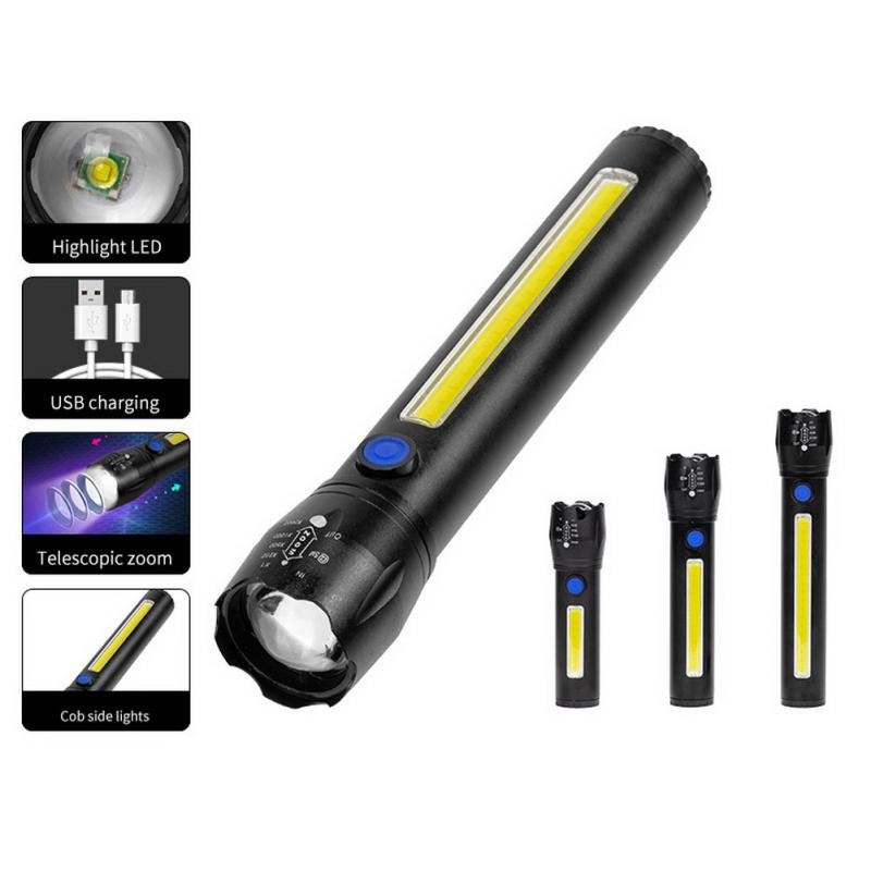 💰Koop Outdoor Led Side Light Cob Flashlight 300lm Ip45 Waterproof Usb ...