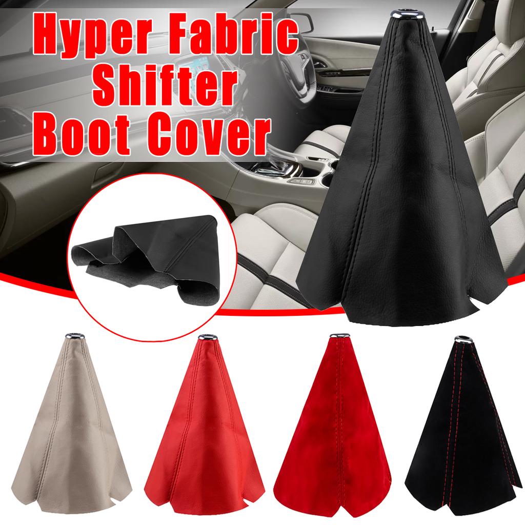 Buy Universal PU Leather Flannel Car Gear Shift Collars Covers Knob ...