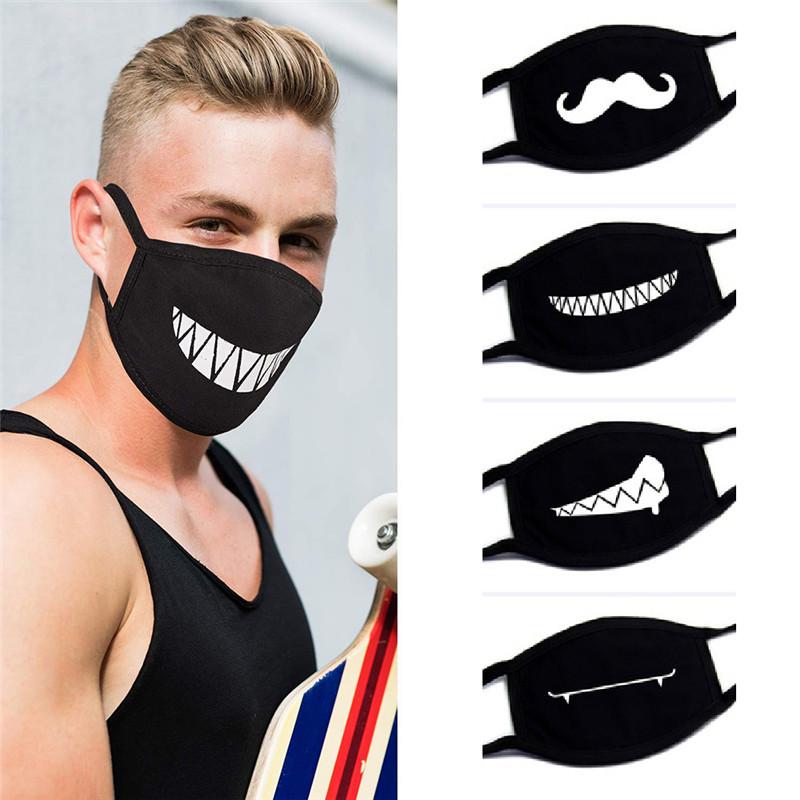 Cotton Masks Casual Funny Black Creative Breathable Cute Elastic ...