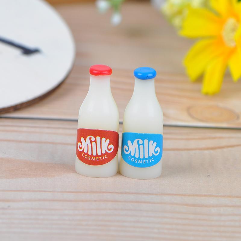 6Pcs 1:12 Dollhouse Miniature Milk Bottle Milk Cup for Dolls House ...