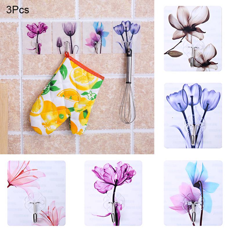 Buy 3Pcs Creative Bathroom Sticker Sticky Hooks Accessories Wall Hanger ...