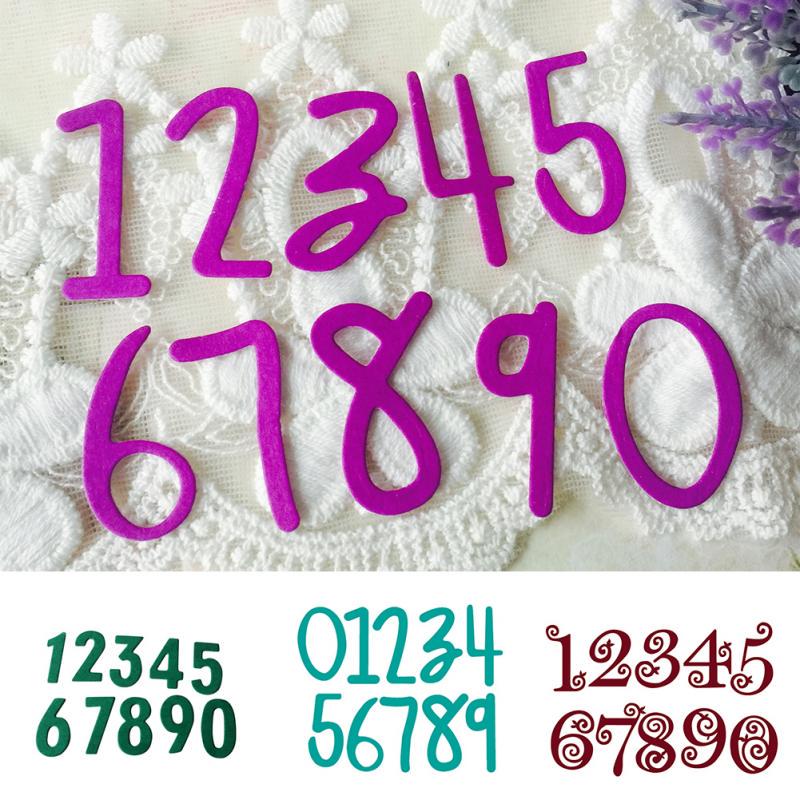 10pcs/set Circle Lace Numbers Metal Dies Scrapbooking Embossing Card ...