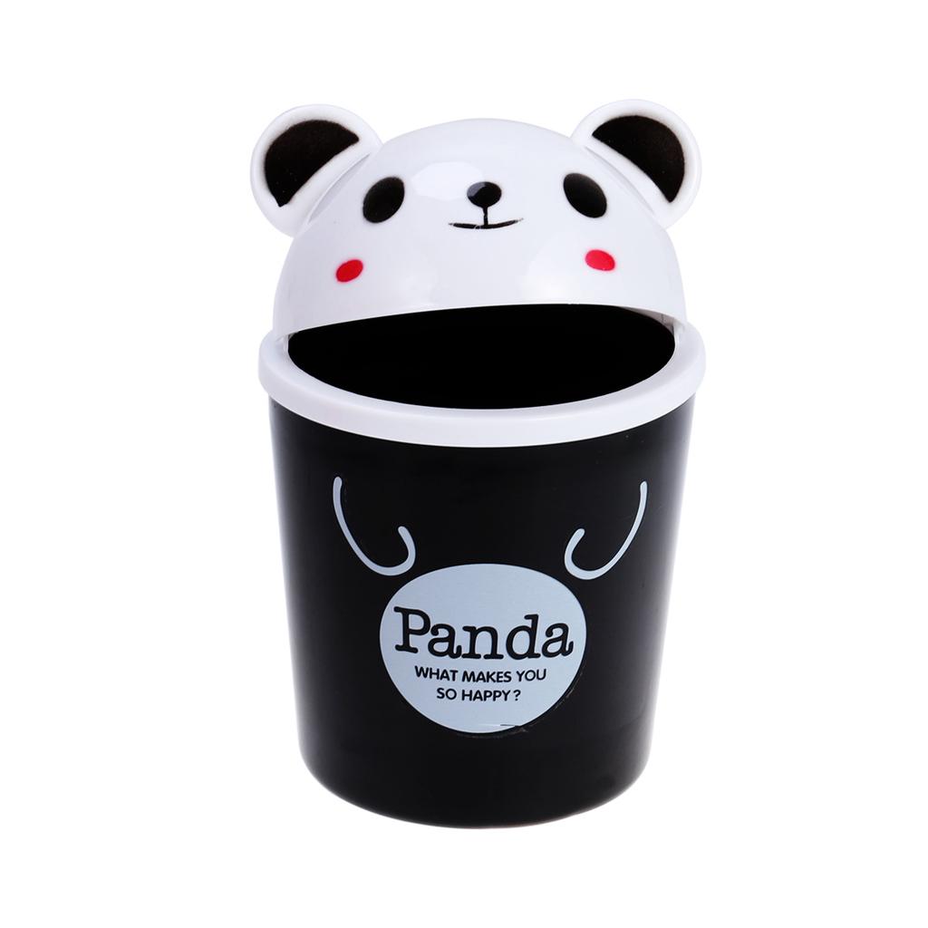 Panda Trash Can Mini Desktop Waste Bin Garbage Organizer Litter Holder ...
