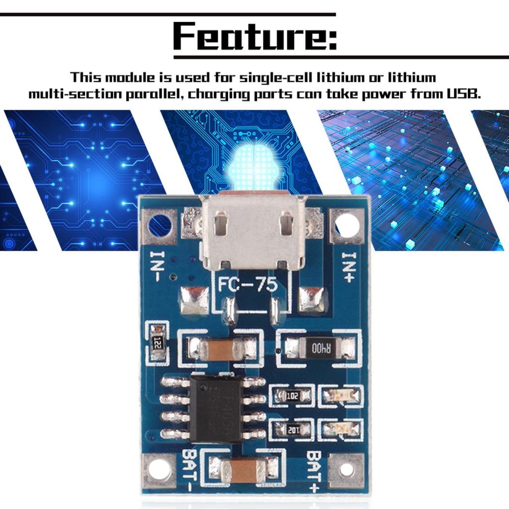 Buy 5V Mini MICRO USB 1A TP4056 Lithium Battery Charging Board Charger ...