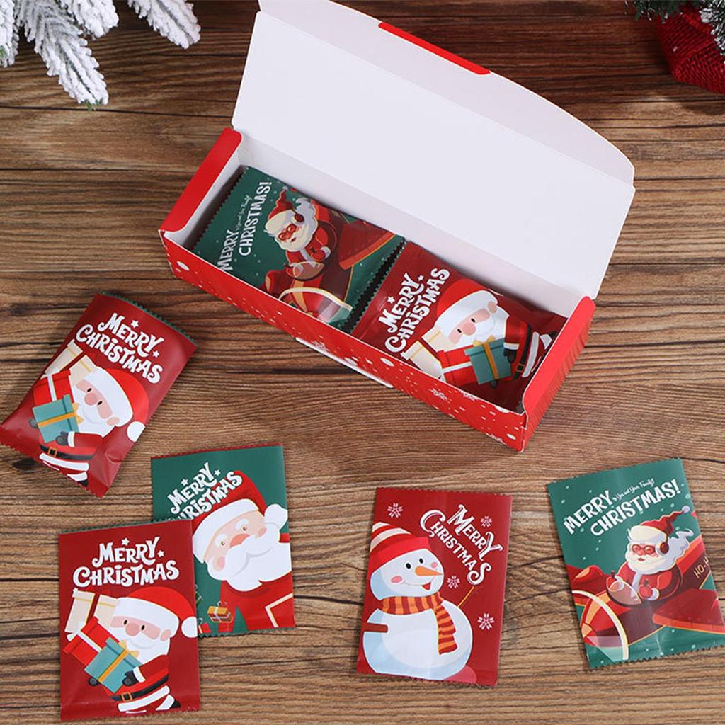 Buy 100pcs/set Christmas Cookie Packaging Bag For Handmade Gifts ...