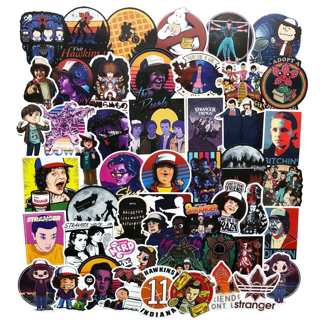 Buy Stranger Things Stickers Pack Funny Cool Stickers 50pcs Not ...