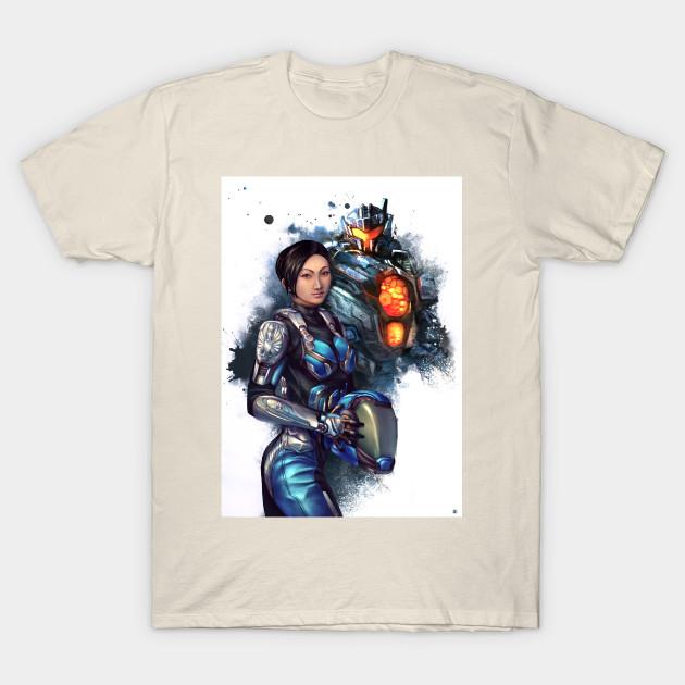 Buy Men Premium Cotton Harajuku T Shirt Jaeger Pilot Print Men's Tee ...