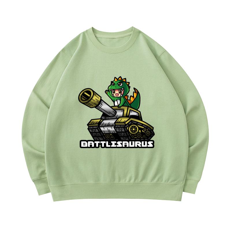 Satın alın Men's 300 GSM 100% Cotton Sweatshirt Battlesaurus Logo Print ...