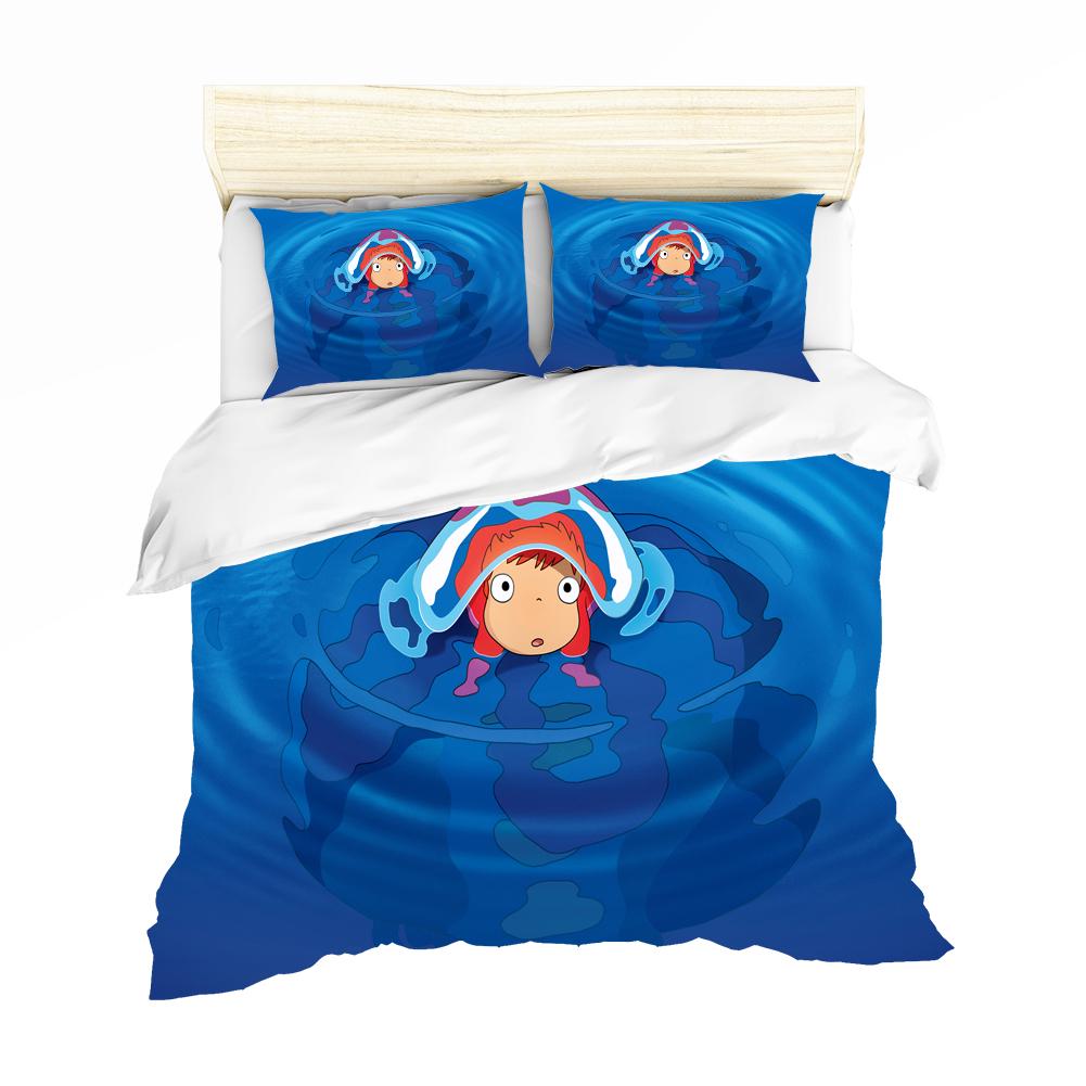 Buy Anime Ponyo on the Cliff Duvet Cover 3D Printed Cartoon Cute Ponyo ...