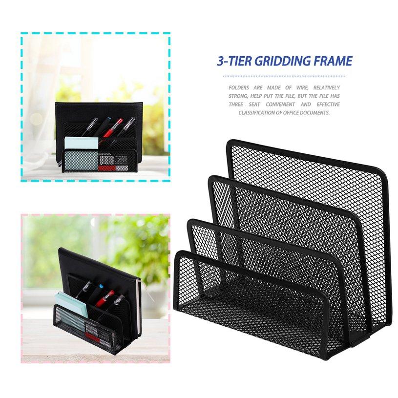 Buy Practical Mesh Metal Letter Sorter Mail Document File Tray Desk ...