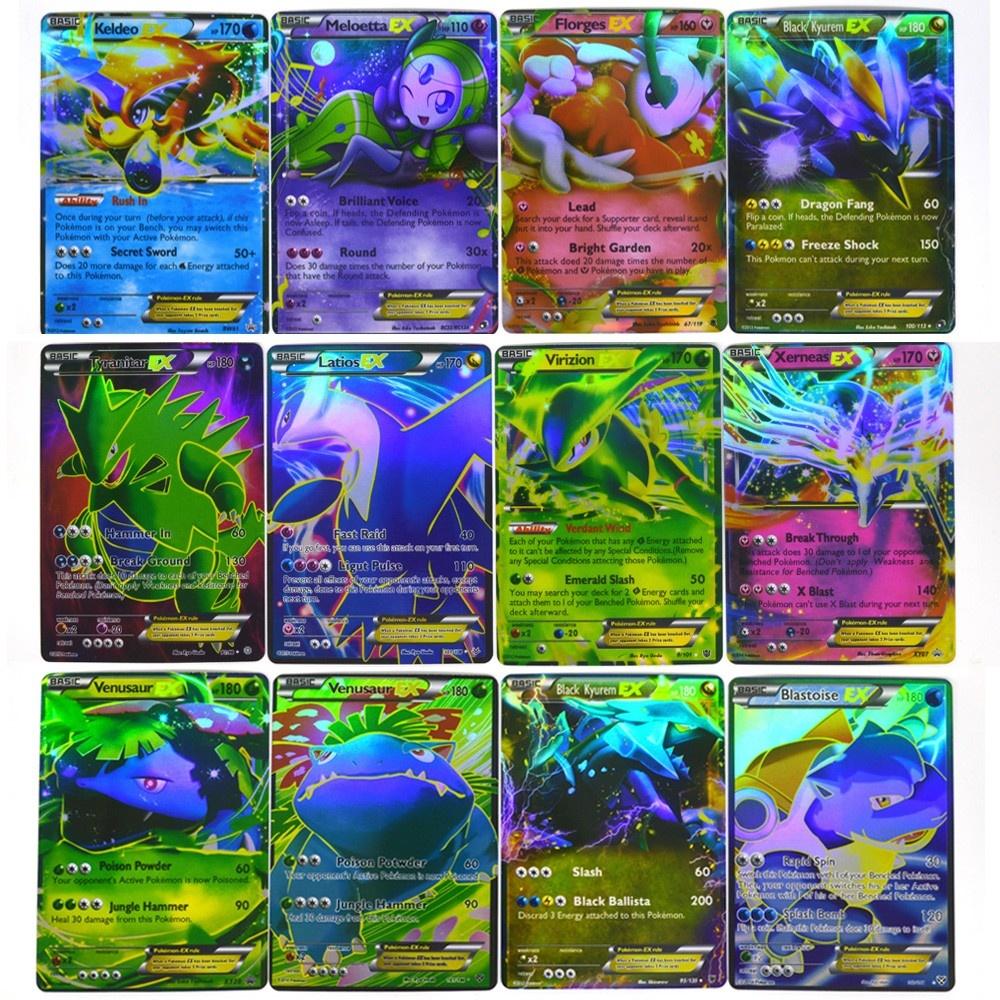 200/100/60/20Pcs Pokemon EX Card All MEGA Holo Flash Trading Cards ...