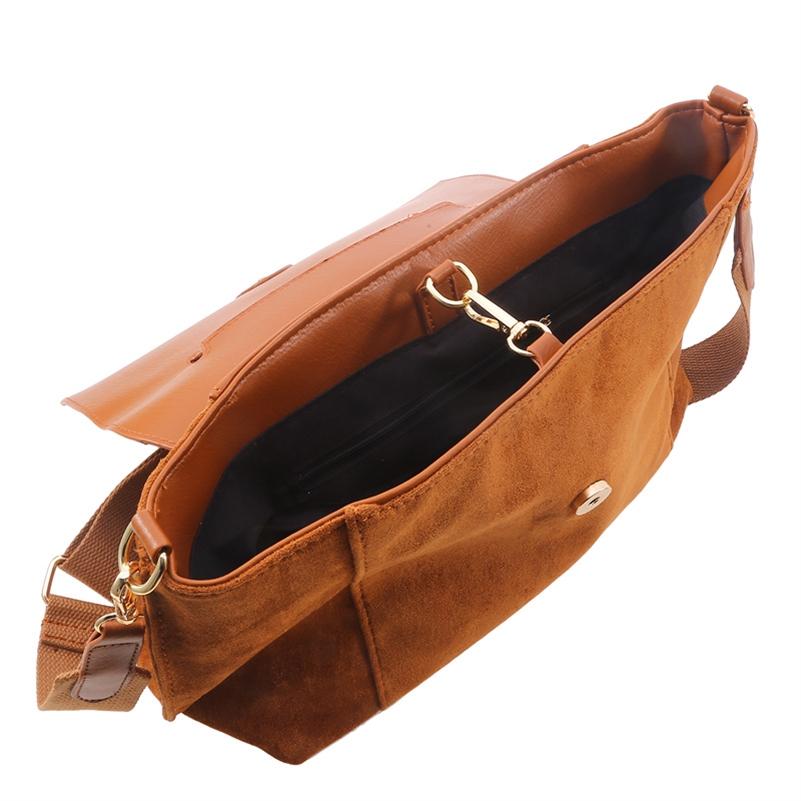 Cheap Suede Briefcase High-capacity Versatile Campus Style Messenger ...
