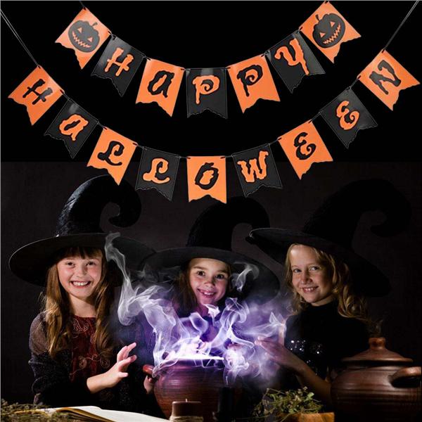 Buy 1pc Halloween Bunting Banner Indoor Flags Banner Bunting Garland ...