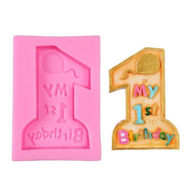 Baby One Year Old Fondant Cake Silicone Mold Birthday Cake Mold-buy at ...