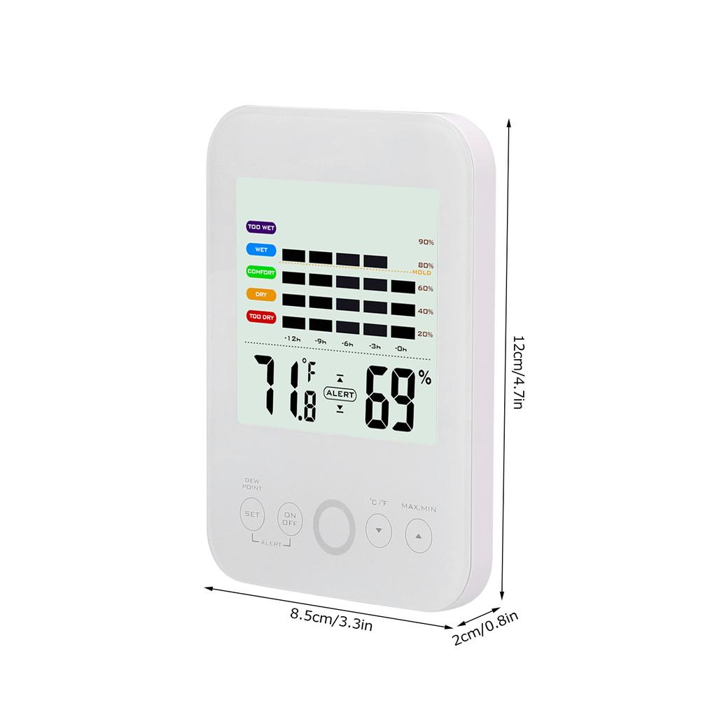 Buy Touch?Screen Thermohygrometer Electronic Digital Wall?Mounted ...